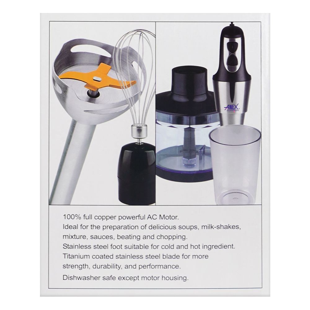 Purchase Anex Deluxe Hand Blender with Chopper, Whisk (Egg Beater ...