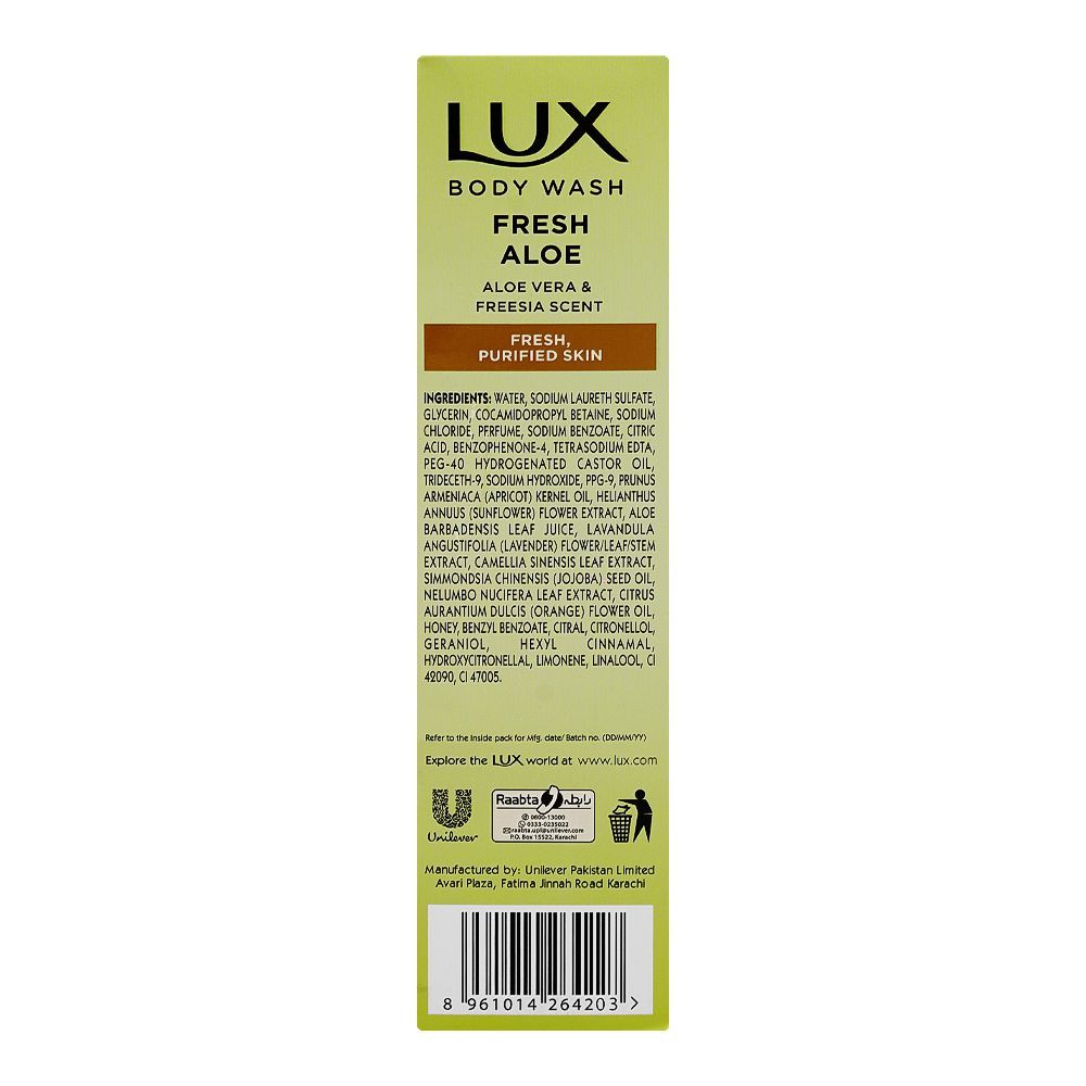 Buy Lux Fresh Aloe Body Wash with Aloe Vera & Freesia Scent, Paraben ...
