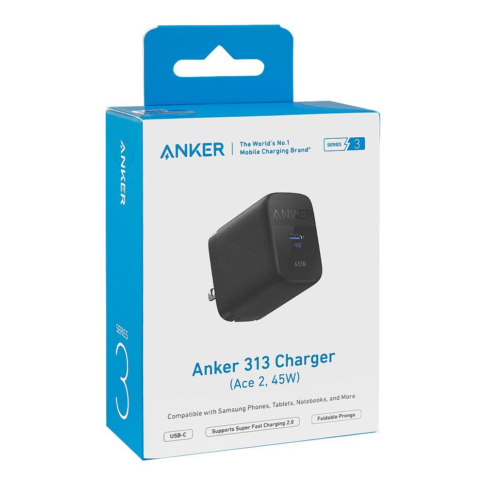 Purchase Anker 313 Wall Charger (Ace 2, 45W, USB-C), Black, A2643J11 ...