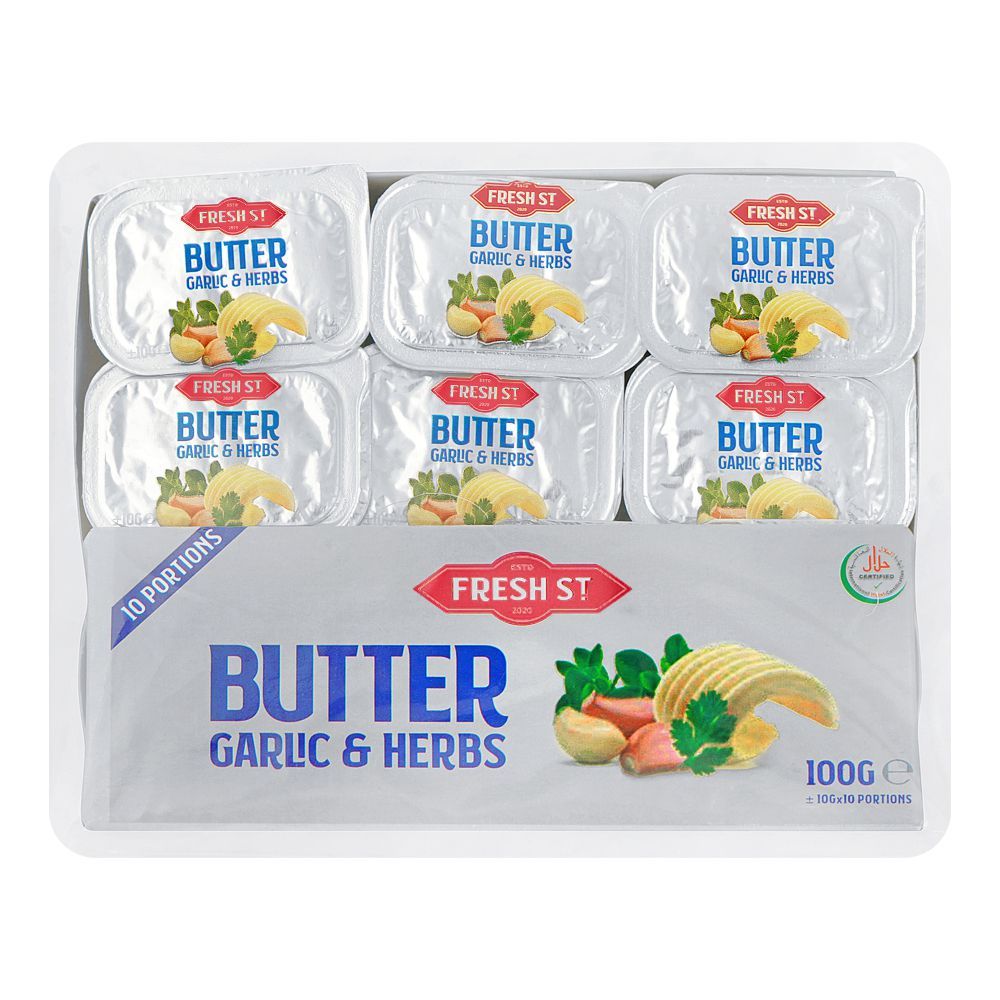 Purchase Fresh Street Garlic & Herbs Butter Portions, 10g Each, 10-Pack ...