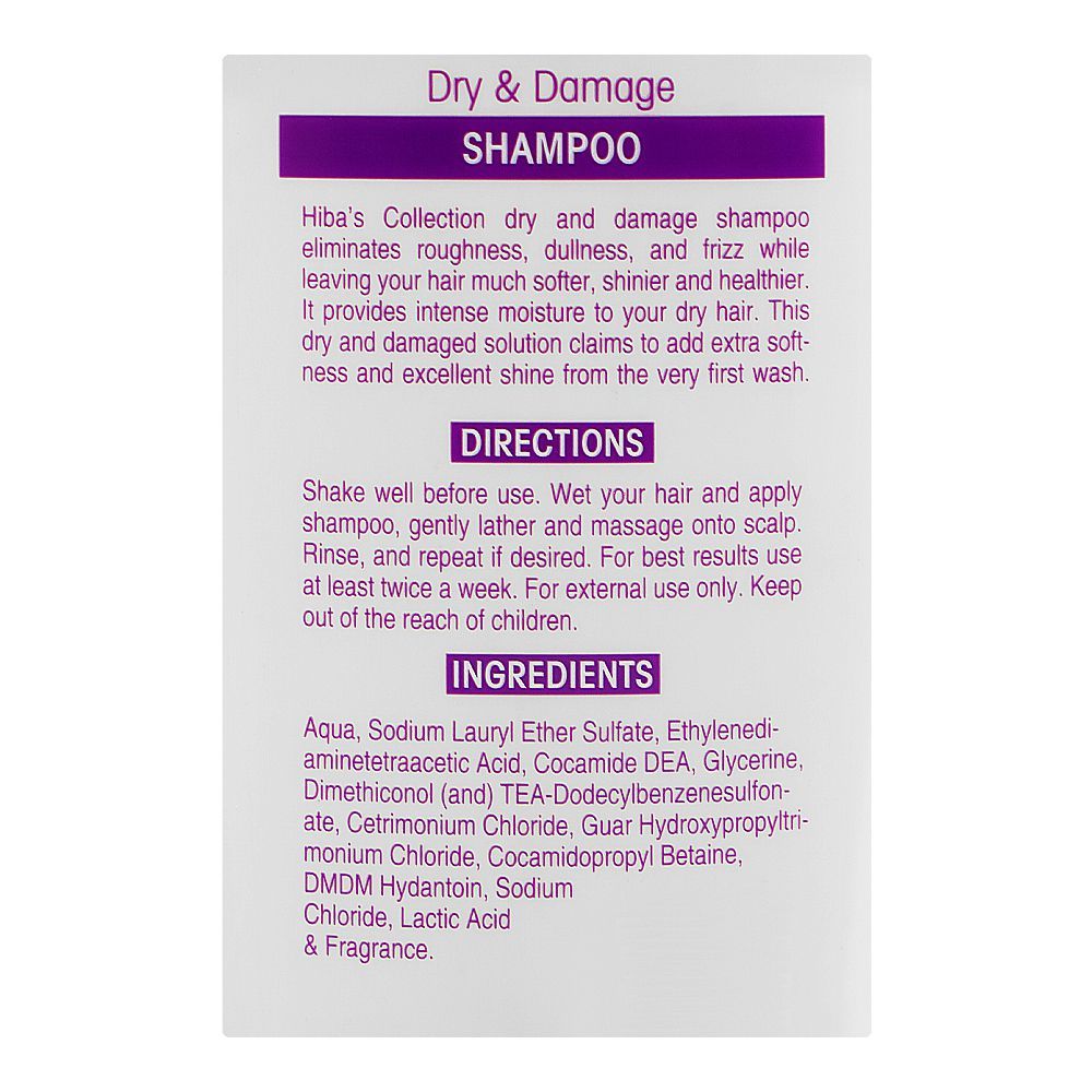 Purchase Hiba's Collection Advance Care & Repair Shampoo, For Dry ...