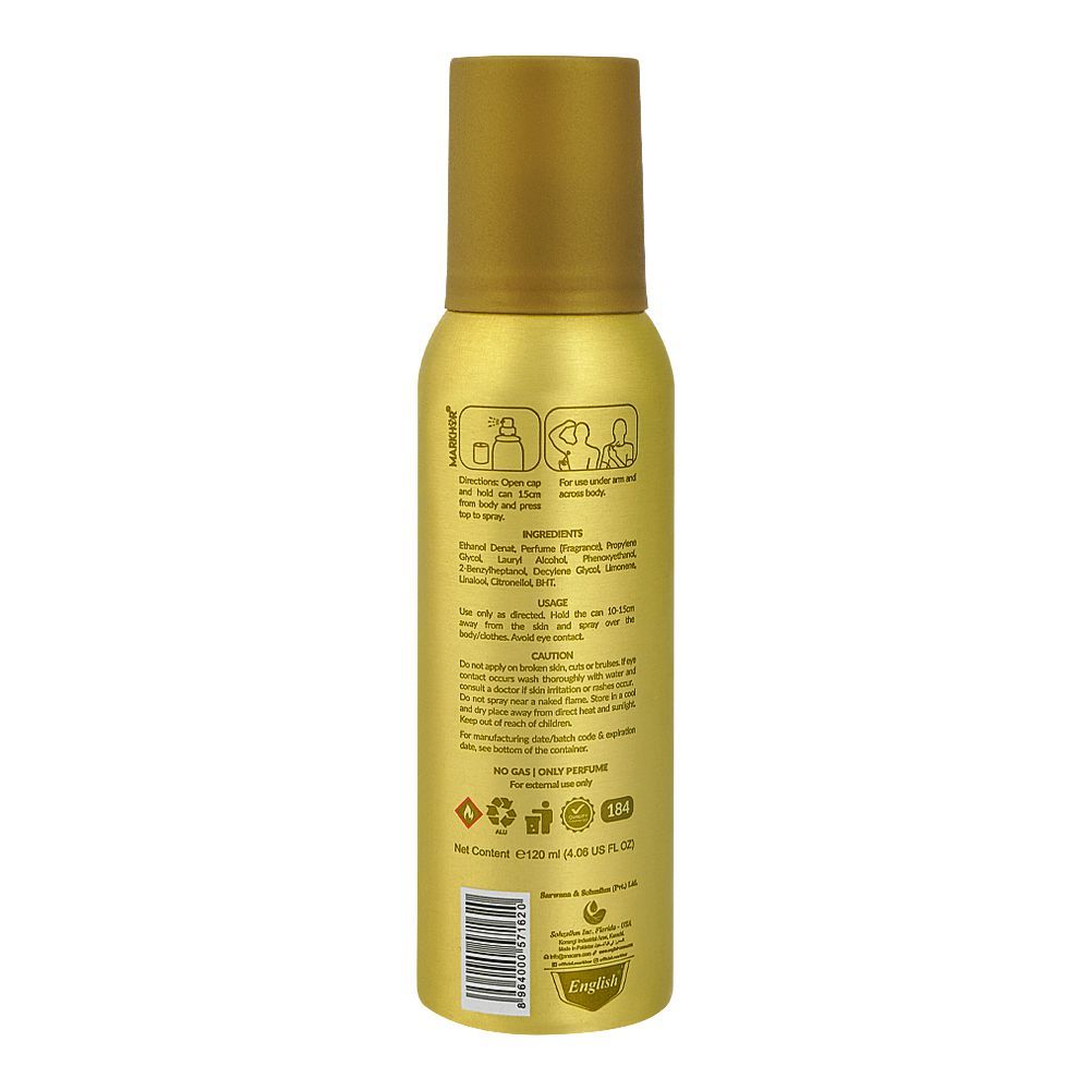 Buy Markhor Blanc Royale Nova Body Spray (No Gas), For Men, 120ml ...