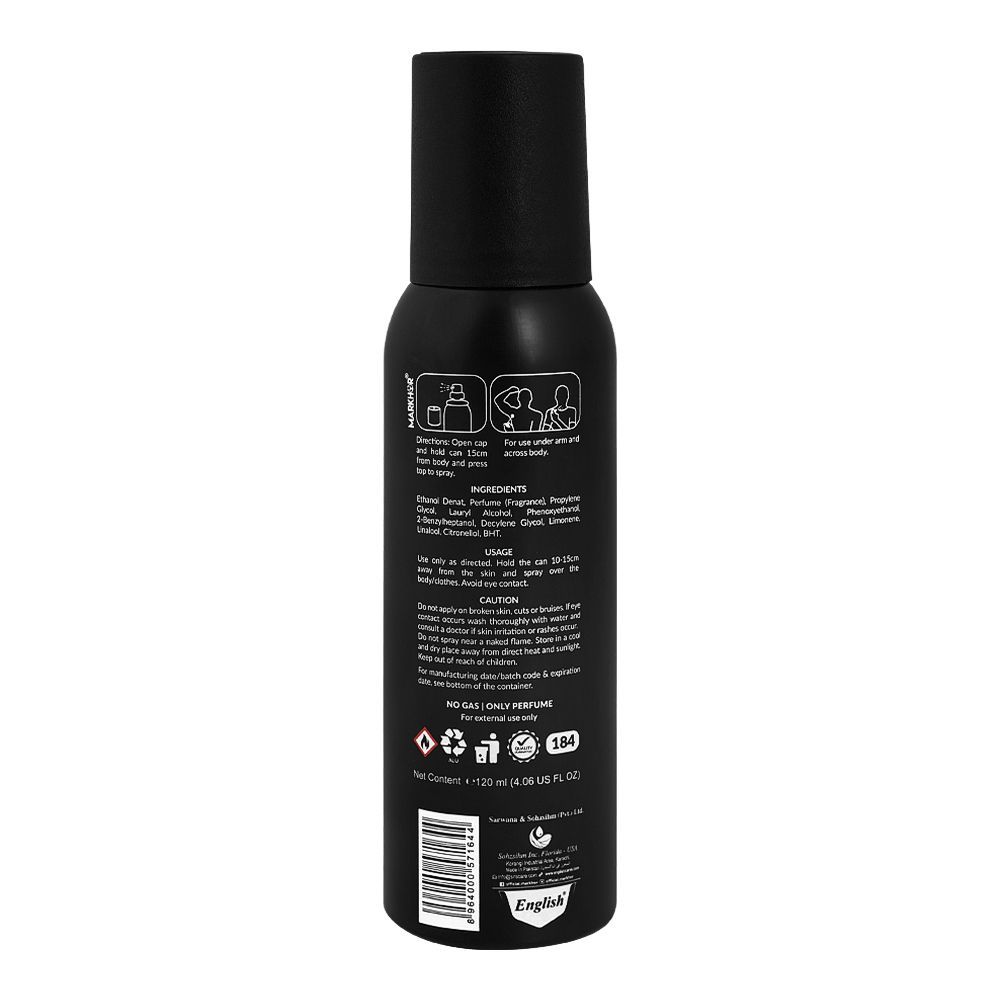 Buy Markhor Blanc Royale Apex Body Spray (No Gas), For Men, 120ml ...