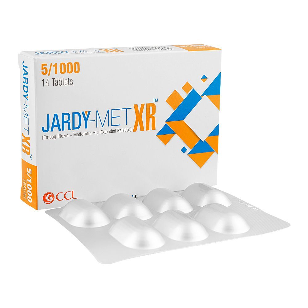 Jardy Met Xr Tablets 5/1000mg, Box (14 Tablets)