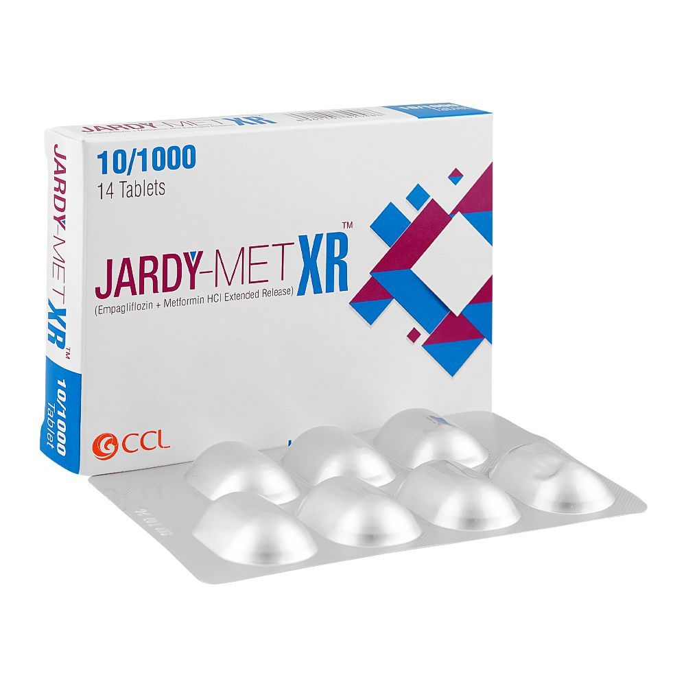 Jardy Met Xr Tablets 10/1000mg, Box (14 Tablets)