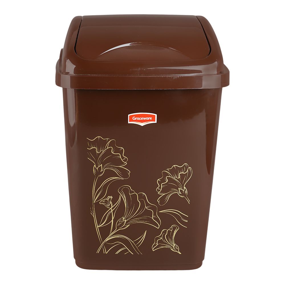 Graceware Eco Dustbin, 11 Liters, Brown