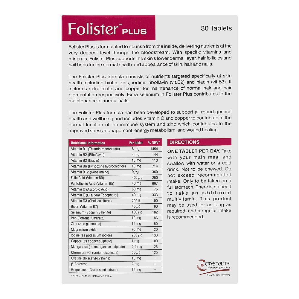 Folister Plus Tablets, Box (30 Tablets)
