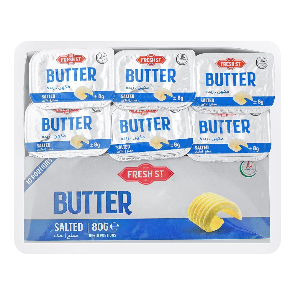 Order Fresh Street Salted Butter Portions, 8g Each, 10-Pack Online at ...