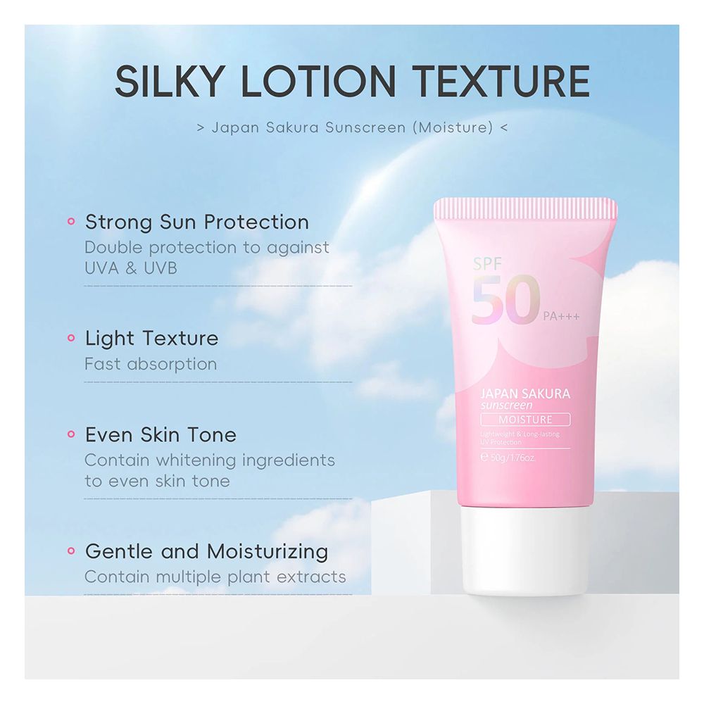 Buy Laikou Sakura Moisturizing & Lightweight Sunscreen, UV Protection, SPF50, PA+++, 50g ...