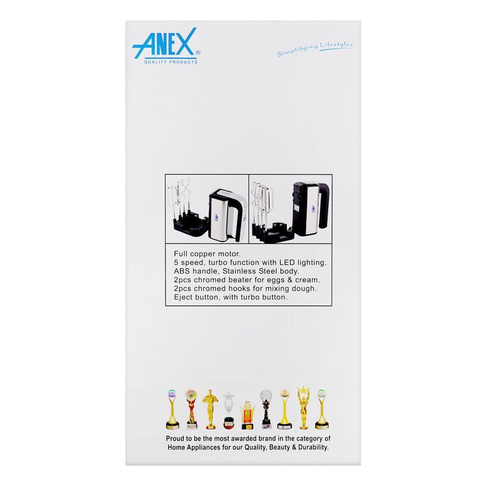 Anex Deluxe Hand Mixer, 450W, Black, AG-821