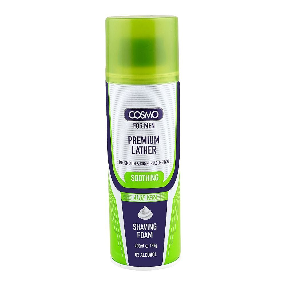 Cosmo Men Soothing Aloe Vera Shaving Foam, 200ml