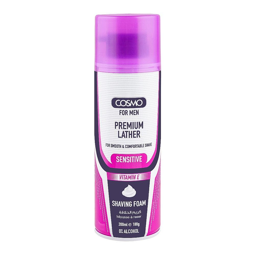 Cosmo Men Sensitive Vitamin E Shaving Foam, 200ml
