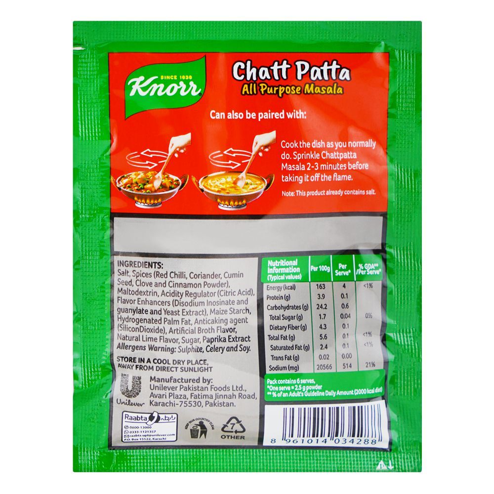 Purchase Knorr Chatt Patta All Purpose Masala, 15g Online at Best Price ...