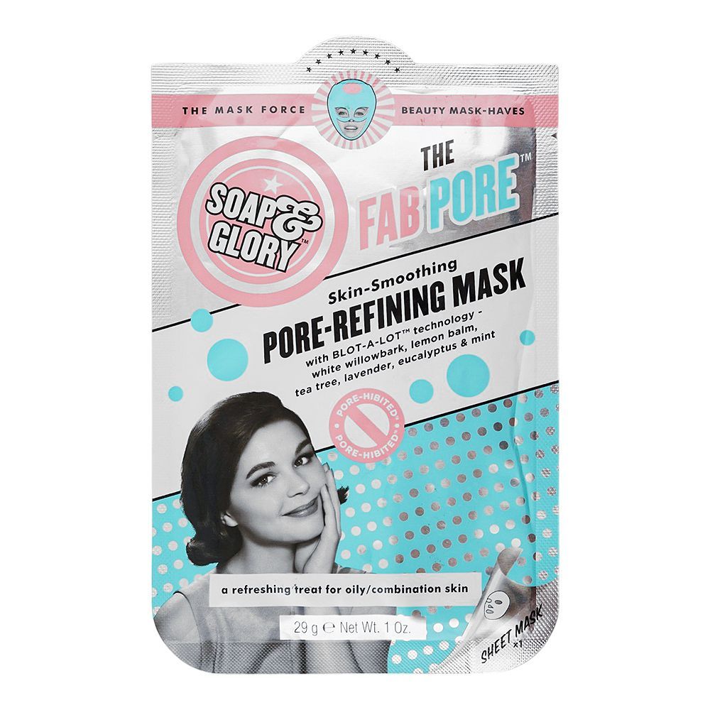 Soap & Glory The Fab Pore Pore-Refining Sheet Face Mask with Blot-A ...