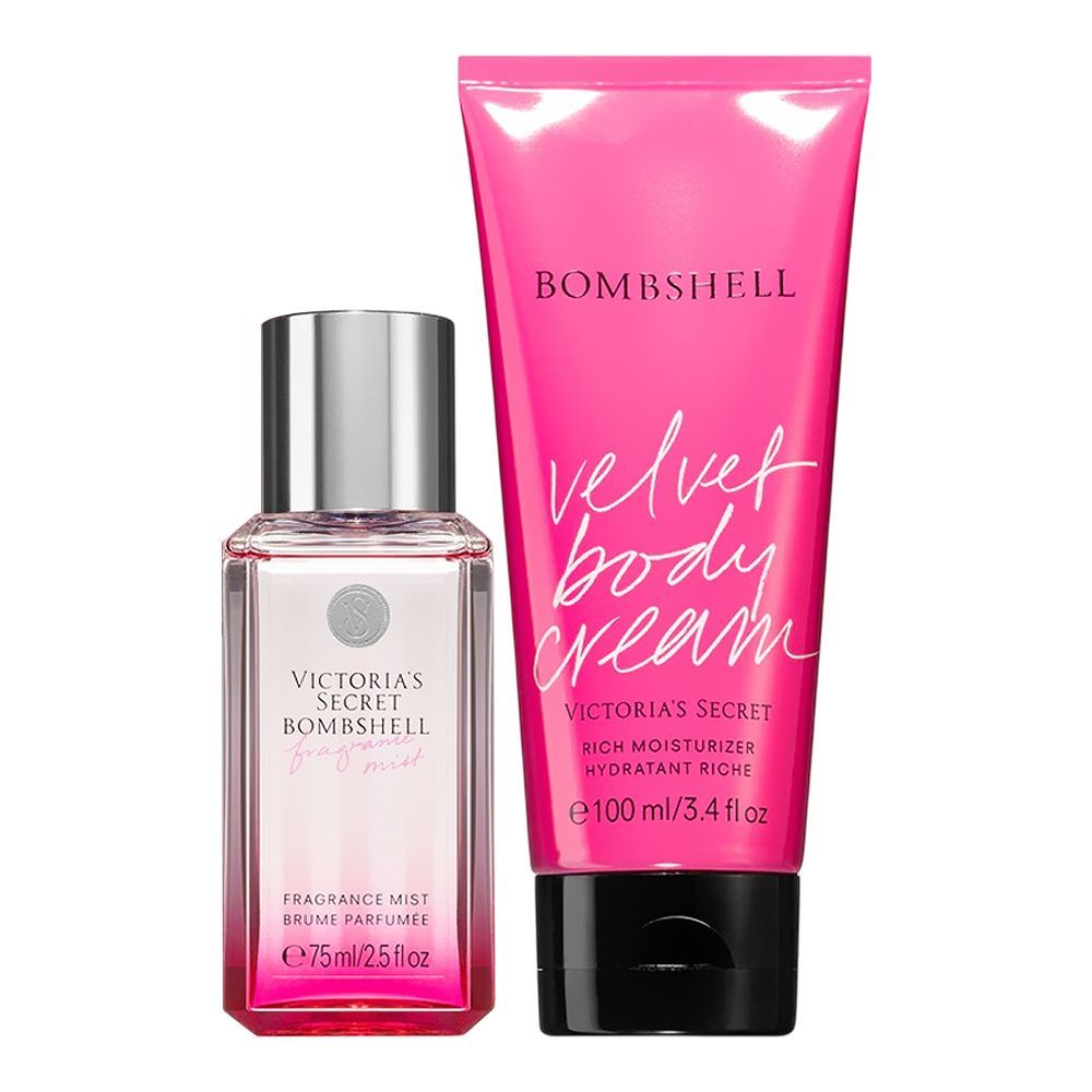 Victoria's Secret Hello Bombshell Gift Set: Velvet Body Cream 100ml ...