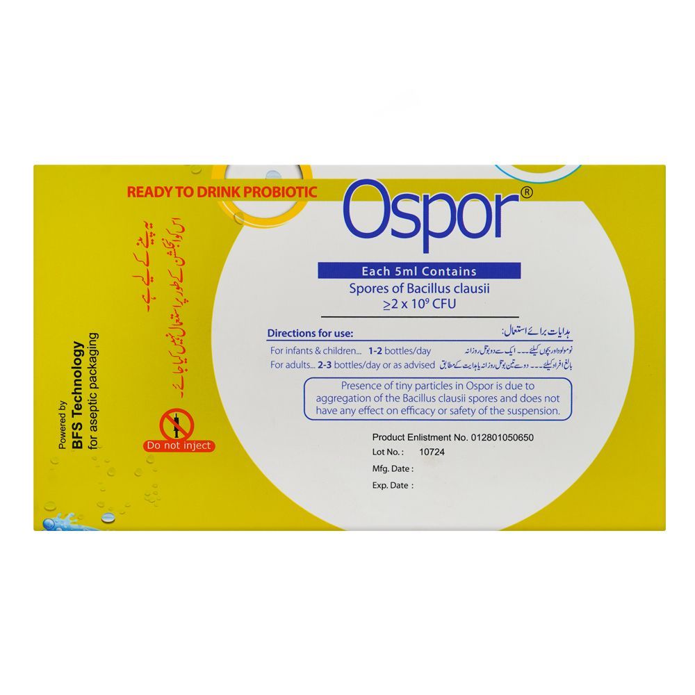 Ospor 2 Billion Cfu Oral Suspension 5ml, Box