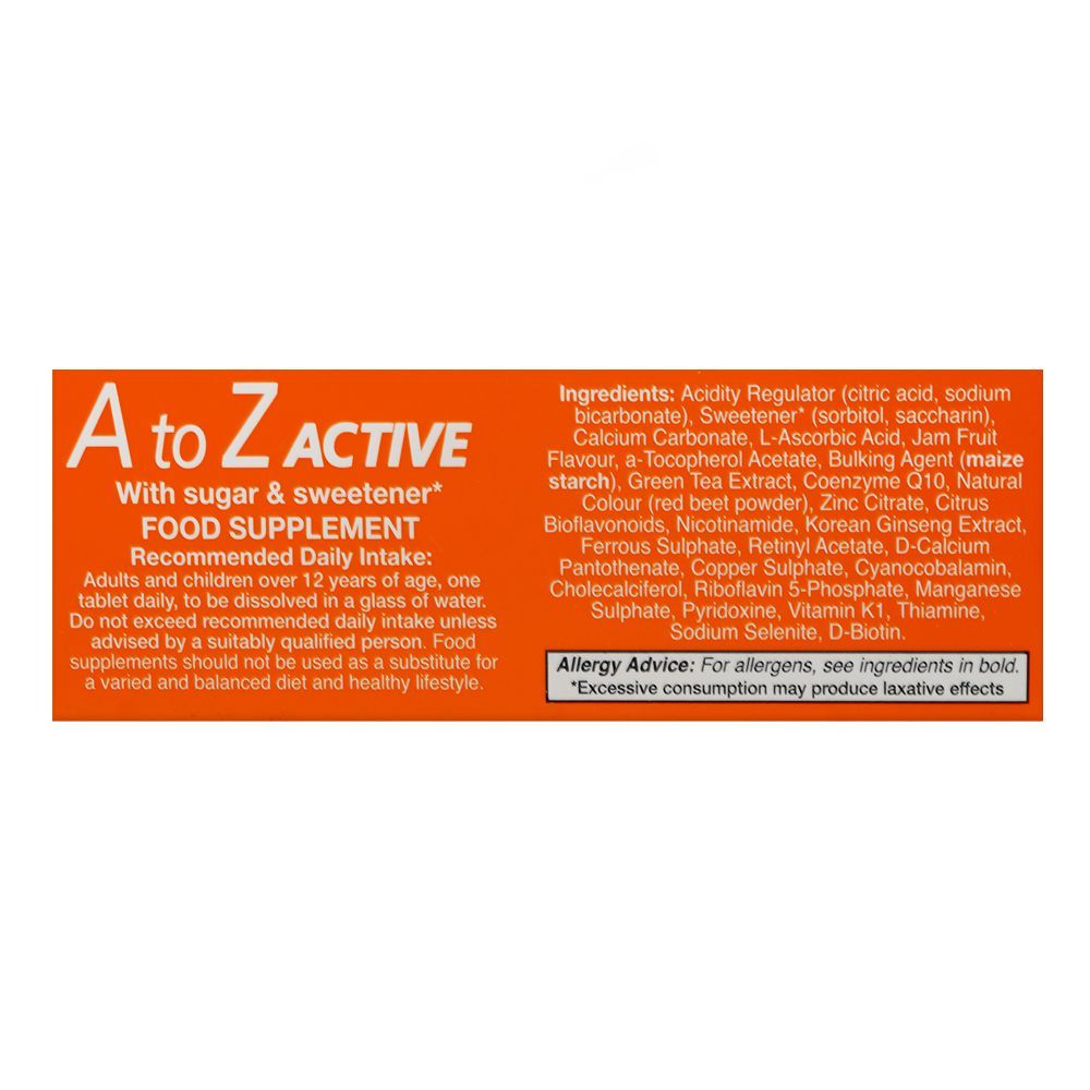 Health Aid A to Z Active, Bottle (20 Tablets)