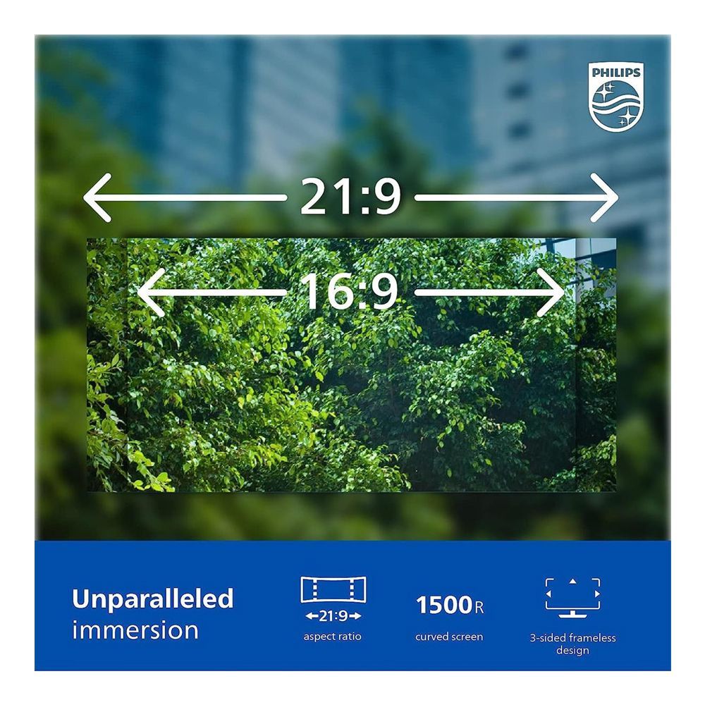 Purchase Philips 34" Curved Ultra-Wide LED Monitor with 5.0 Megapixel ...