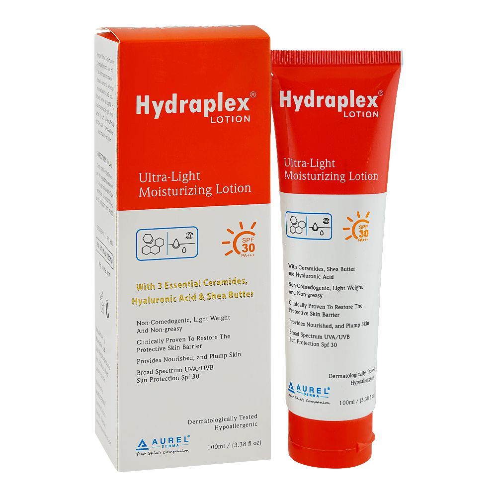 Hydraplex Lotion, SPF 30 Sunscreen, PA+++, For All Skin Types, 100ml