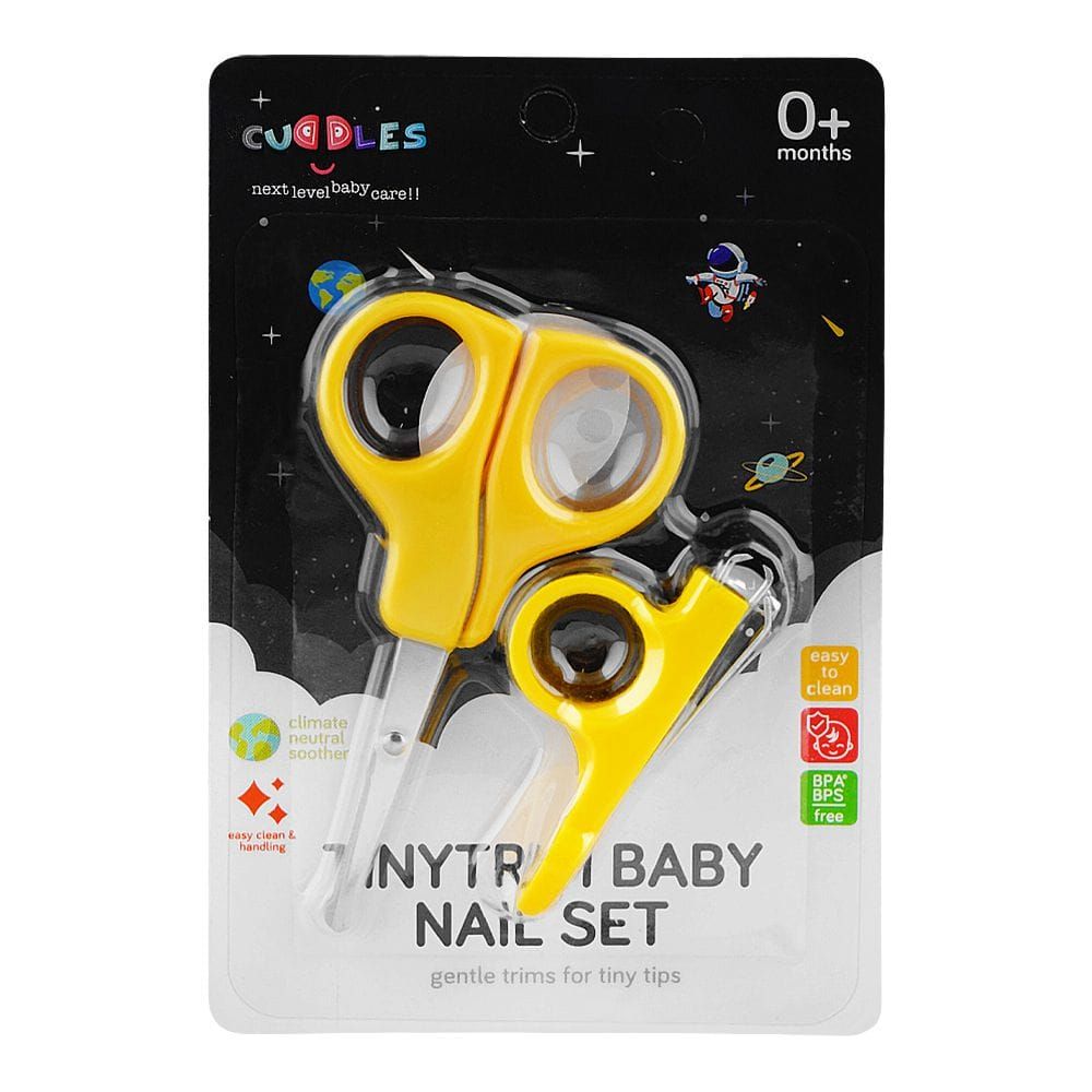 Cuddles Tiny trim Baby Nail Set, BPA Free, For 0+ Months, Yellow