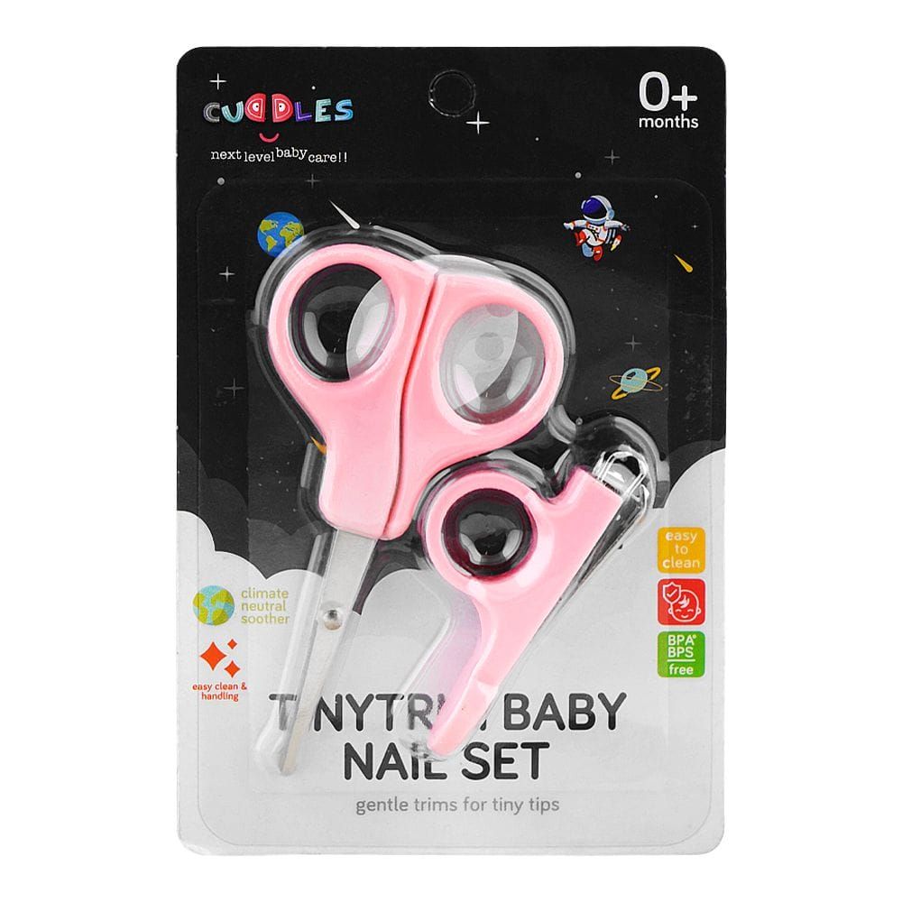 Cuddles Tiny trim Baby Nail Set, BPA Free, For 0+ Months, Pink