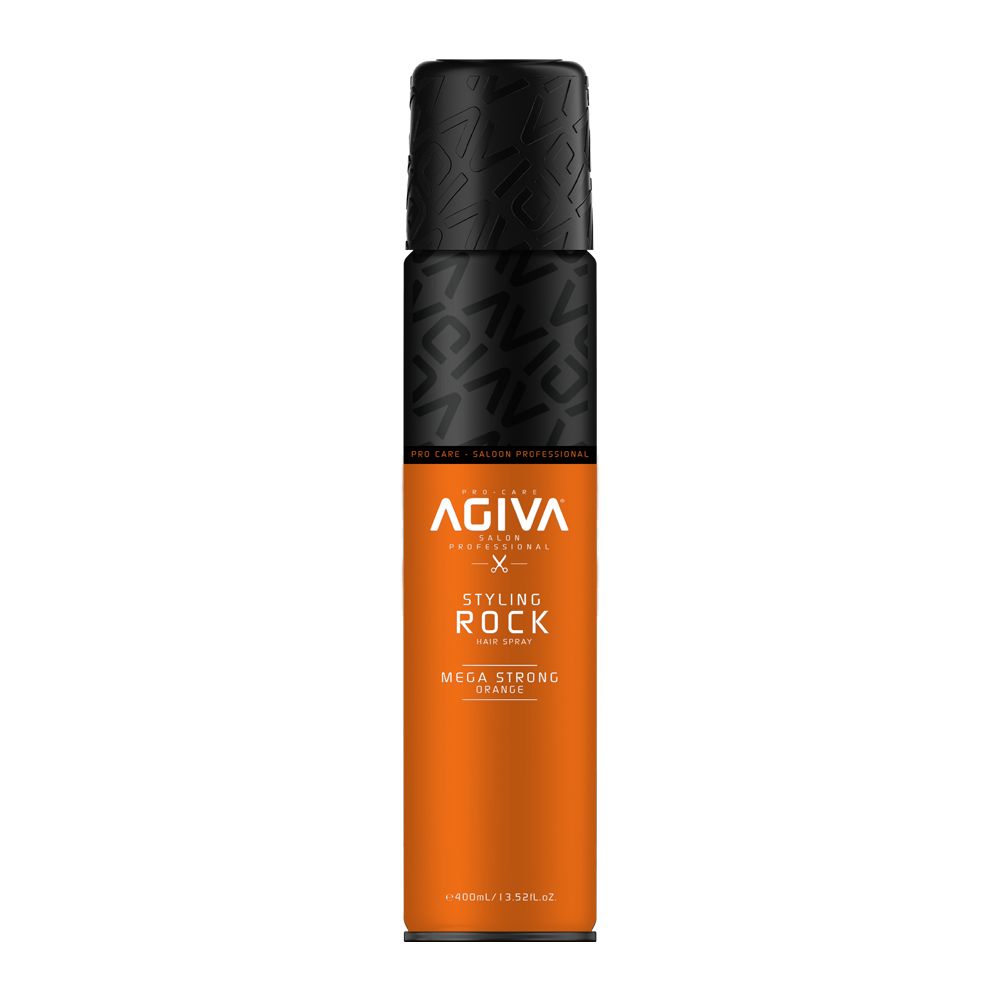 Agiva Professional Styling Rock Hair Spray, Mega Strong, Orange, 400ml