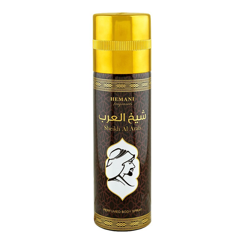 Hemani Sheikh Al Arab Perfumed Deodorant Body Spray, For Men & Women, 200ml