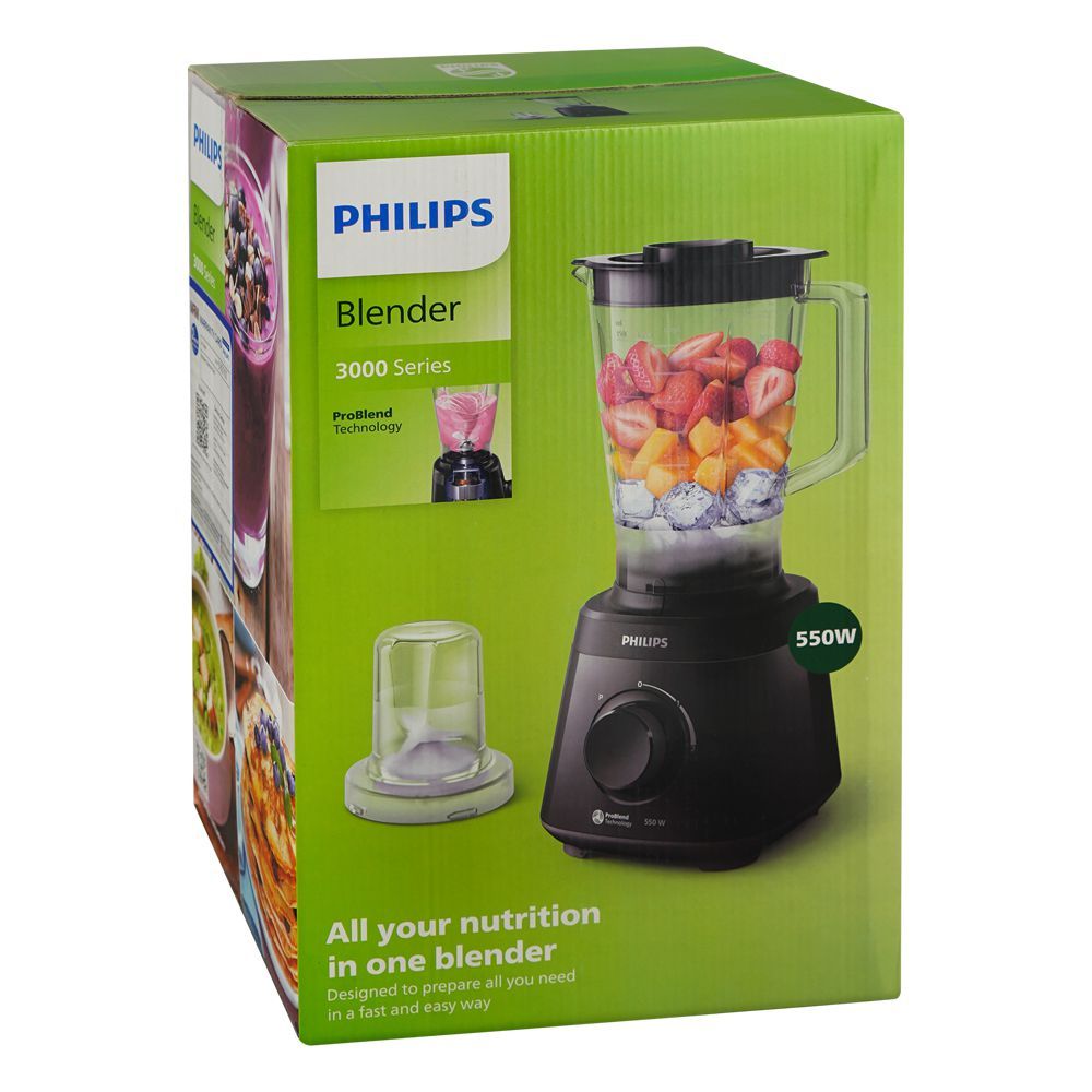 Philips 3000 Series Problend Blender, 550W, 2000ml Plastic Jug, HR2141/92
