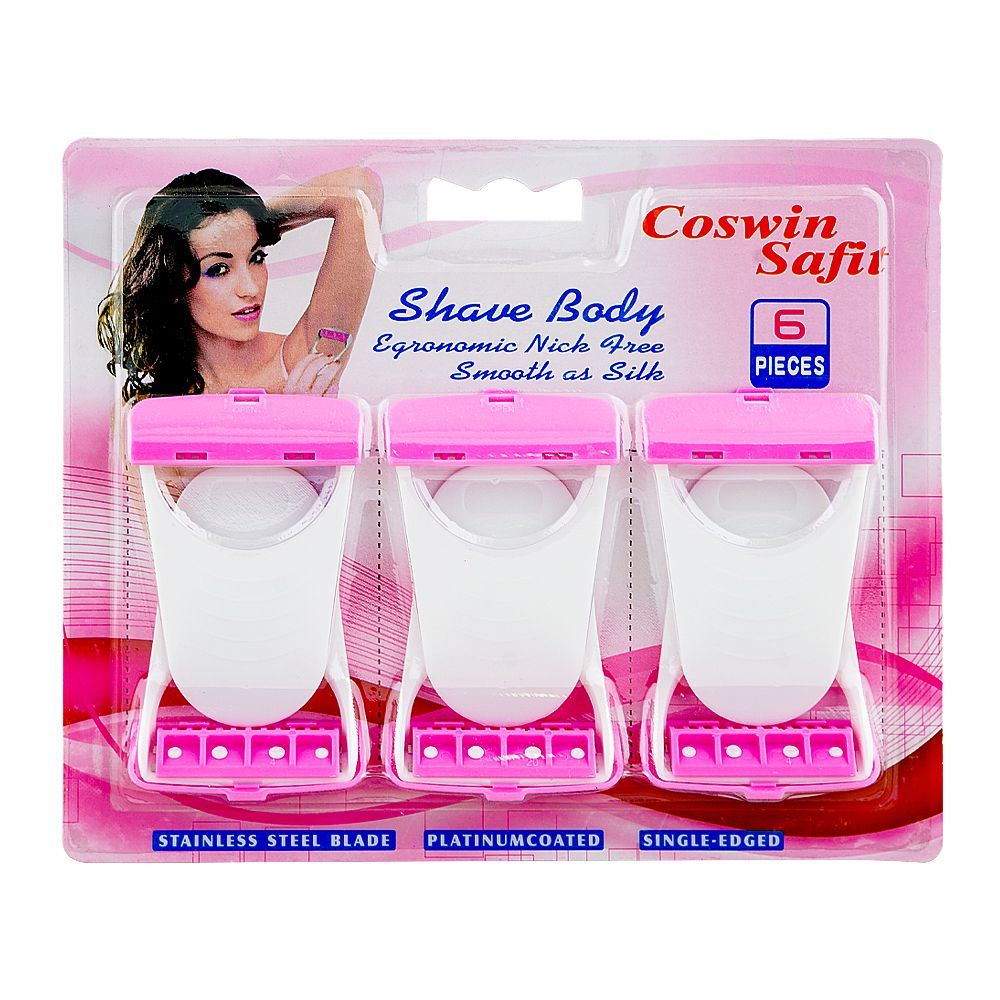Coswin Safit Shave Body Razors, 6-Pack