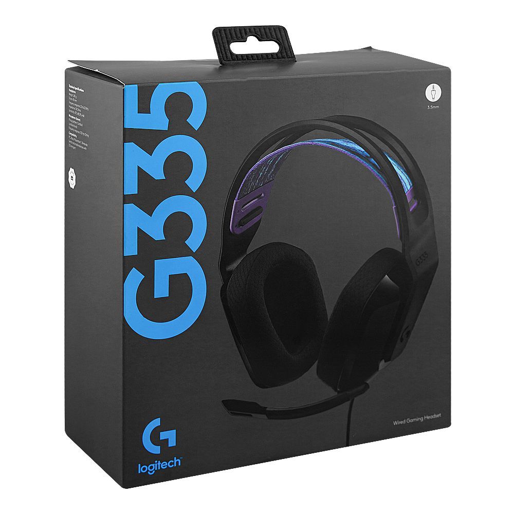 Logitech Wired Gaming Headset, Black, G335 981-000979
