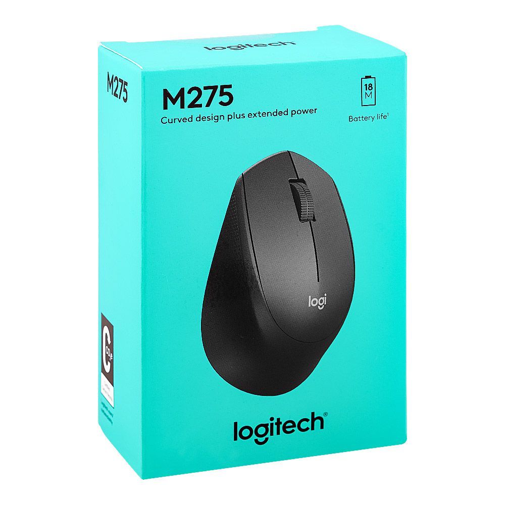 Logitech Curved Design Plus Extended Power Wireless Mouse, M-275 910-007327