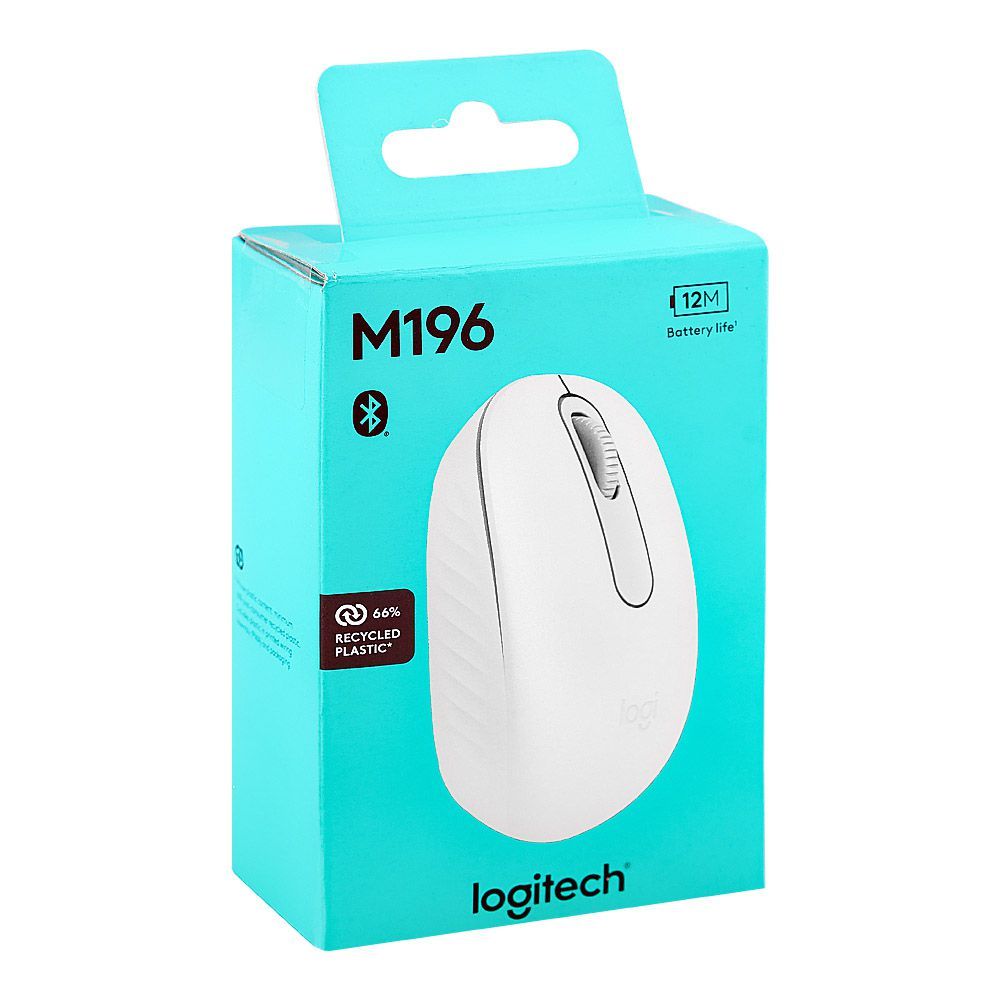 Logitech Bluetooth Wireless Mouse, White, M196 910-007463