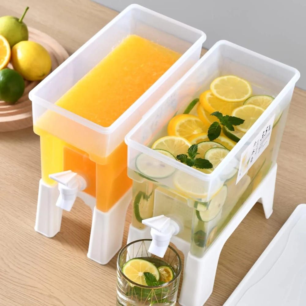 3.5 Liter White Beverage Dispenser with stand, High-Temperature ...