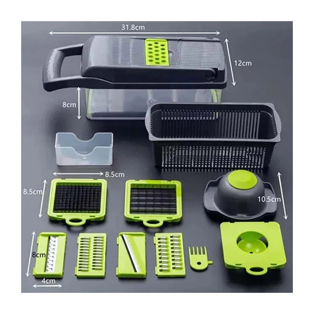 13-in-1 Vegetable Chopper & Food Slicer with Dicer & Veggie Cutter with ...