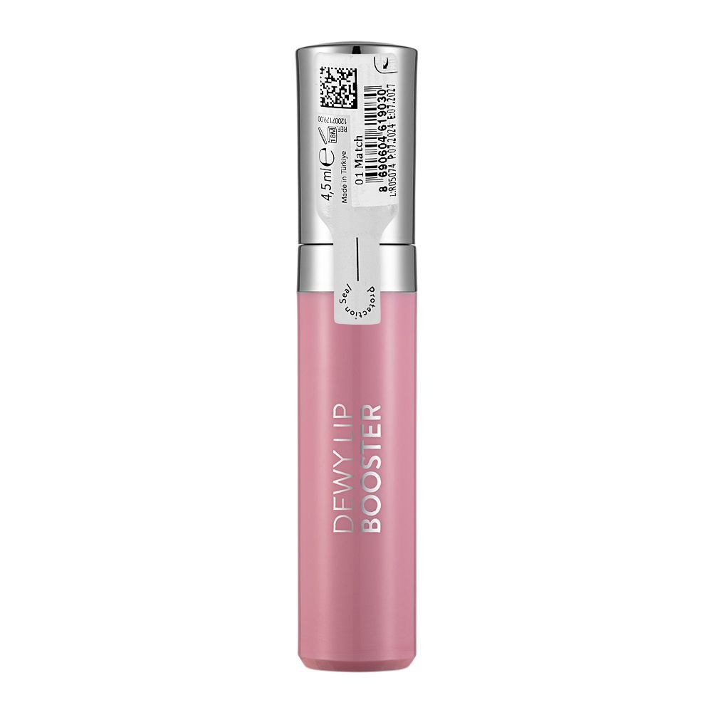 Flormar Dewy Lip Booster Lip Gloss, 4.5ml, 01 Match