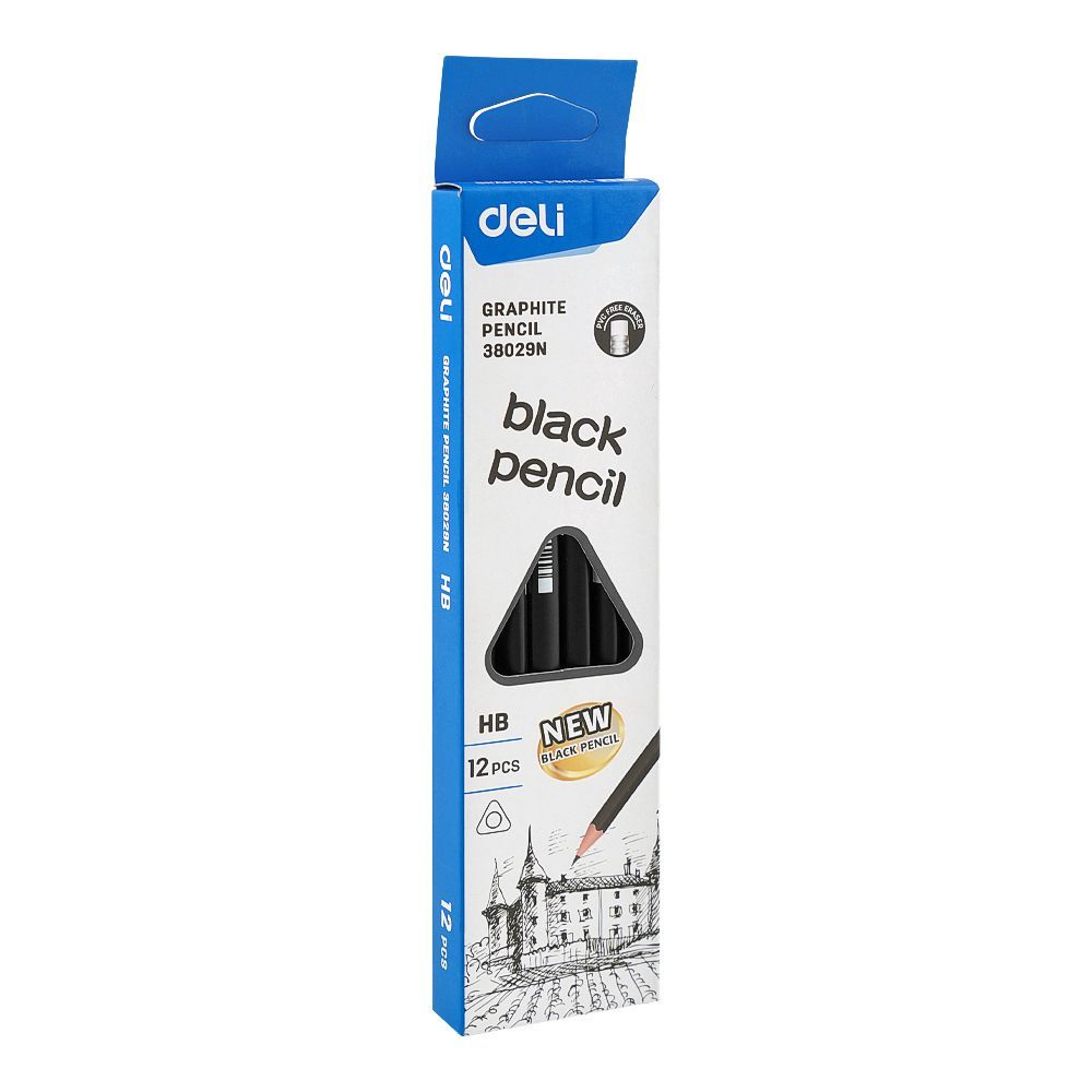 Deli Graphite Black Pencil Box, E38029