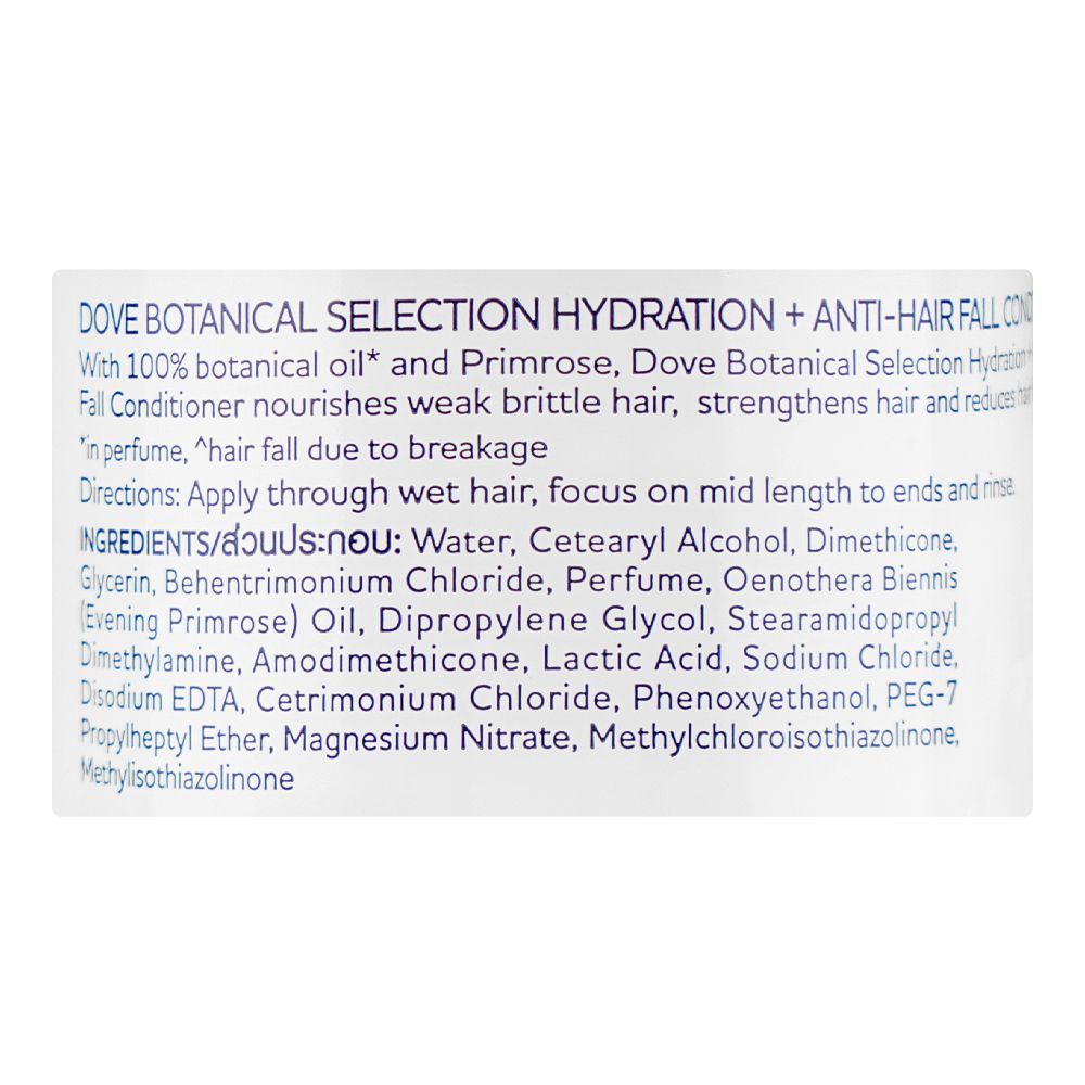 Dove Botanical Selection Hydration + Anti-Hair fall Conditioner ...