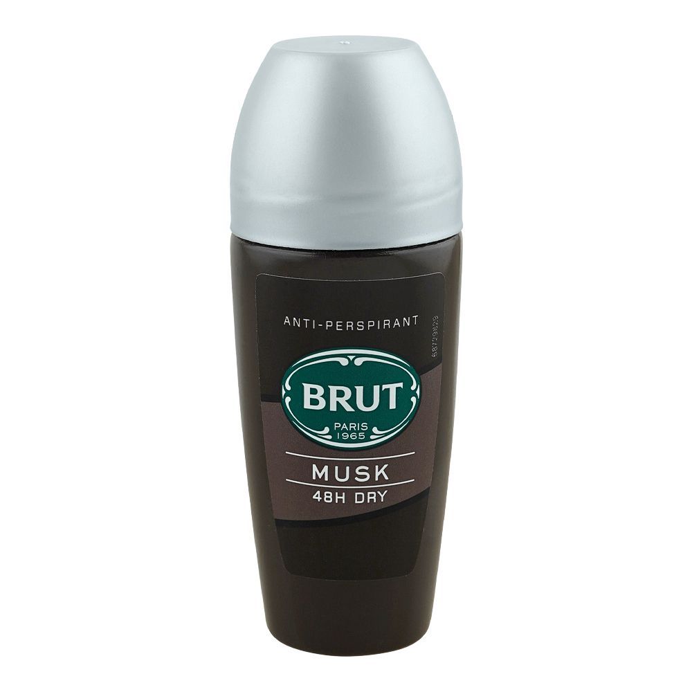 Brut Musk Anti-Perspirant Deodorant Roll On, 48H Dry, For Men, 50ml