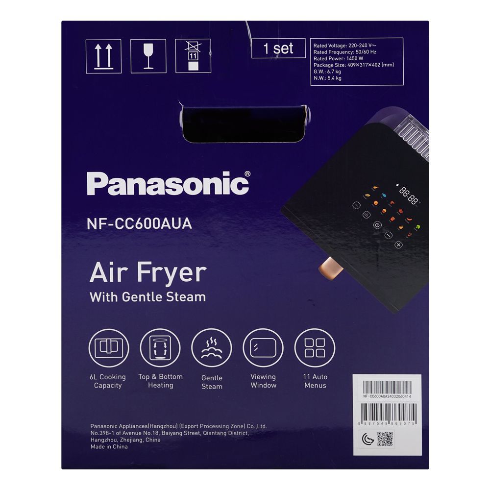 Panasonic Air Fryer, 1450W, 6 Liter Capacity, NF-CC600AUA