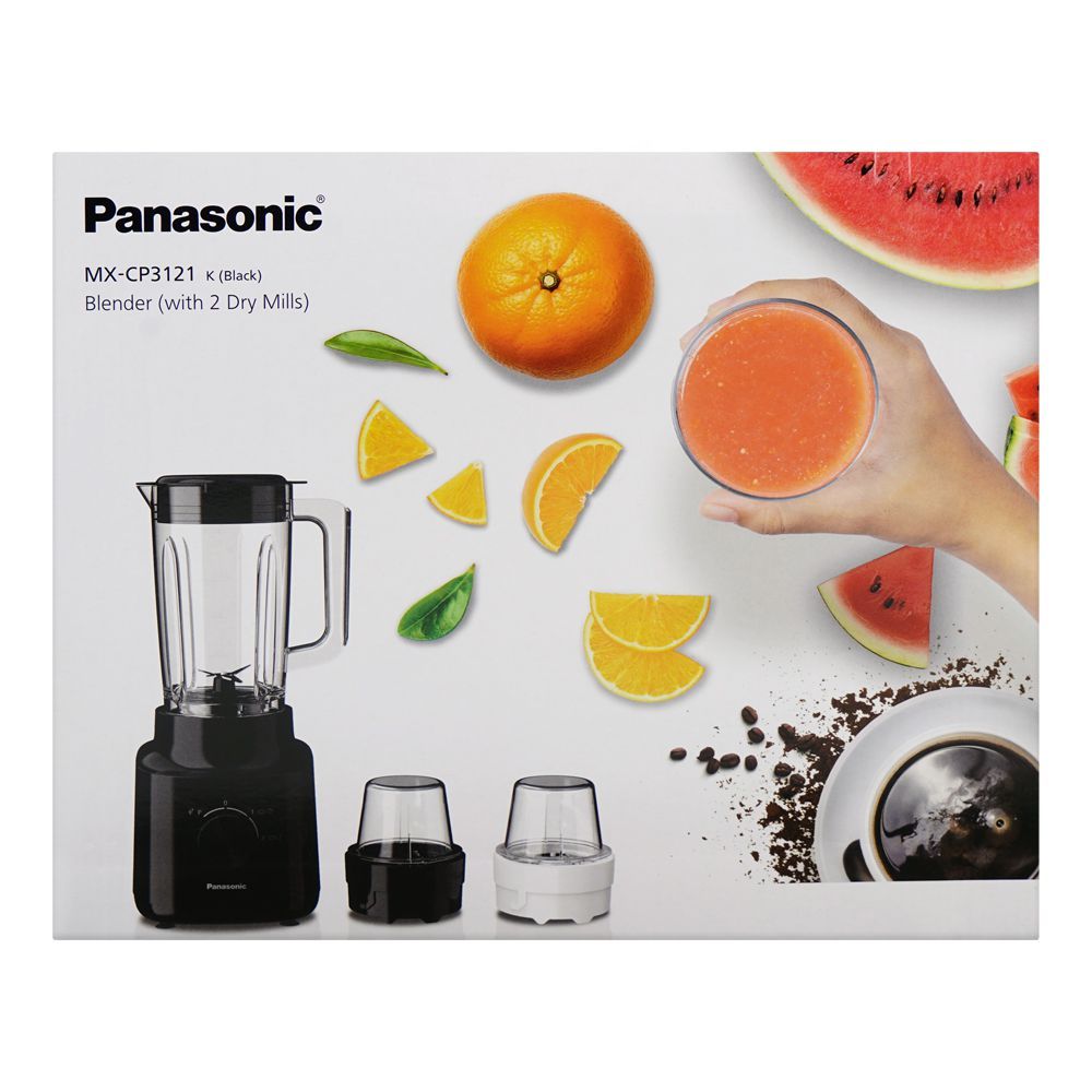 Panasonic Blender With 2 Dry Mills, 450W, 1450ml Liter Plastic Jug, 50g ...