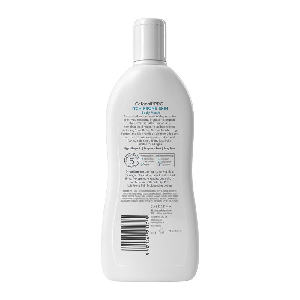 Cetaphil Pro Itch Prone Skin Body Wash, For Sensitive & Dry Skin, 295ml
