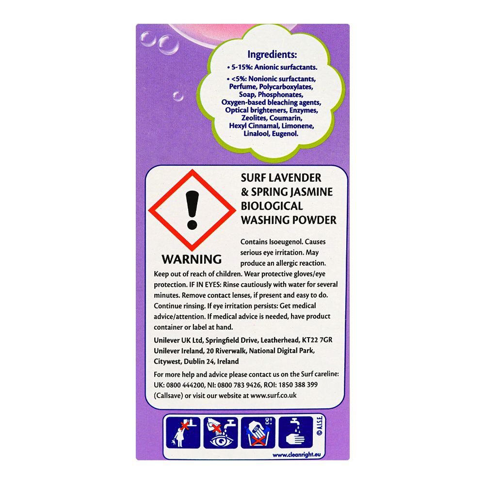 Surf Lavender & Spring Jasmine Laundry Detergent Powder, 2250g