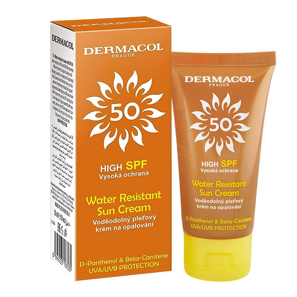 Dermacol Water Resistant Sun Cream, SPF 50, UVA & UVB Protection, 50ml