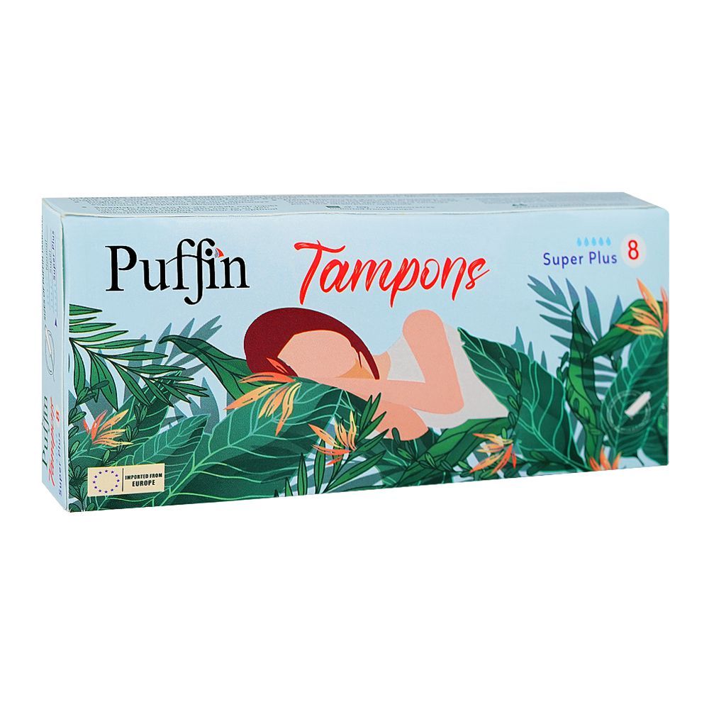 Puffin Tampons, Super Plus, 8-Pack