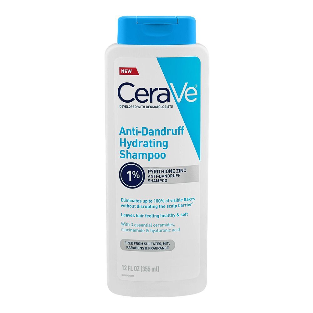 CeraVe Pyrithione Zinc Anti-Dandruff Shampoo, Sulfate Free, For All ...