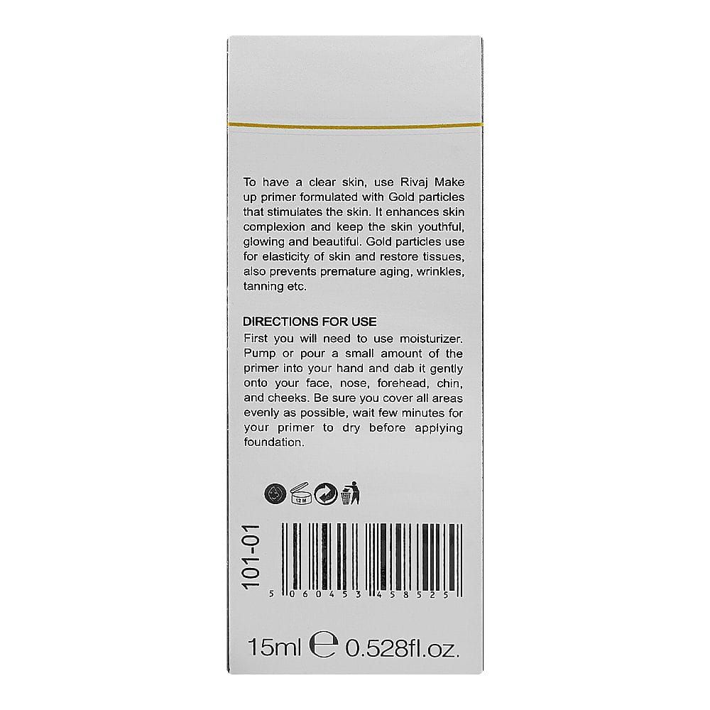 Rivaj UK 24K Gold Primer Make-Up Base, 15ml