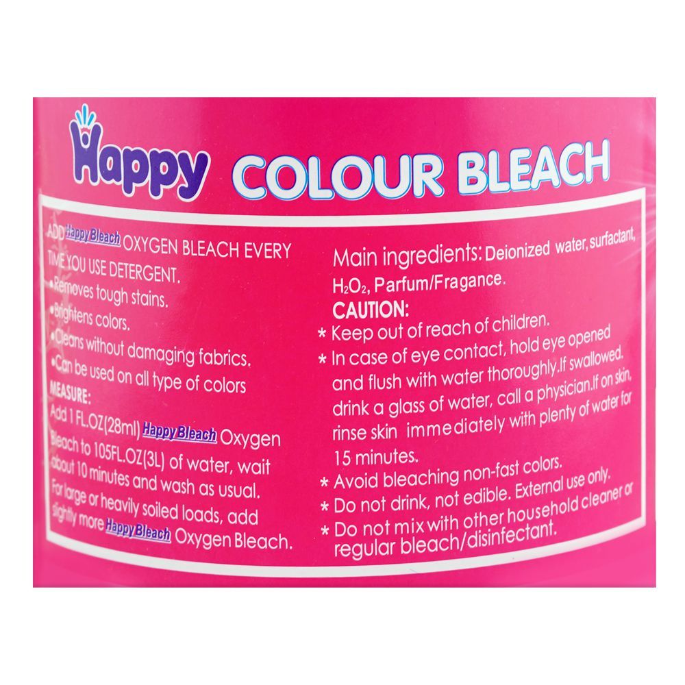 Happy Oxi Bleach Color, Color-Safe Oxygen-Based Stain Remover for ...