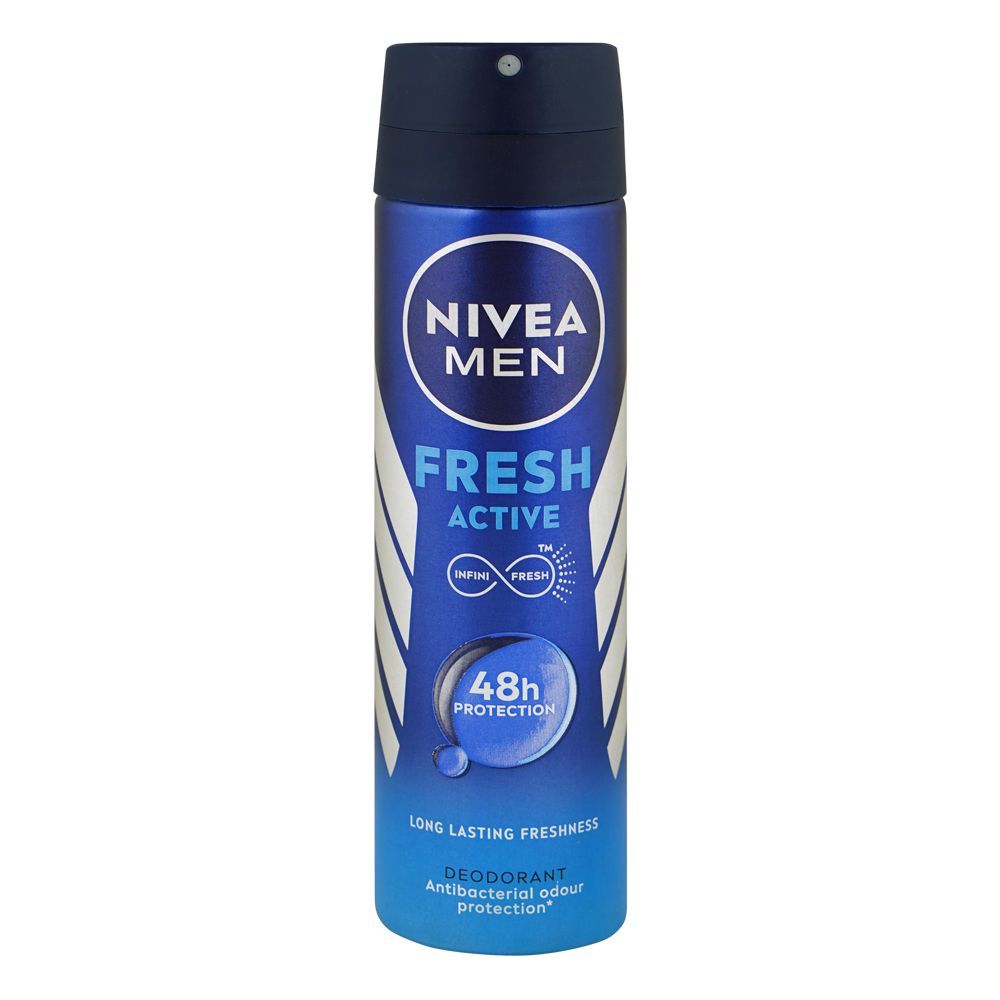 Nivea Men Fresh Active Infini Fresh Body Spray, 48H Long-Lasting ...