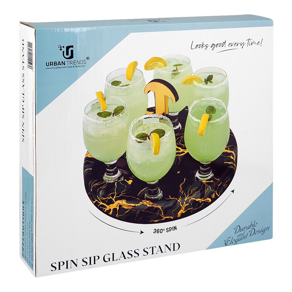 Urban Trends Spin Sip Glass Stand, 1-Pack