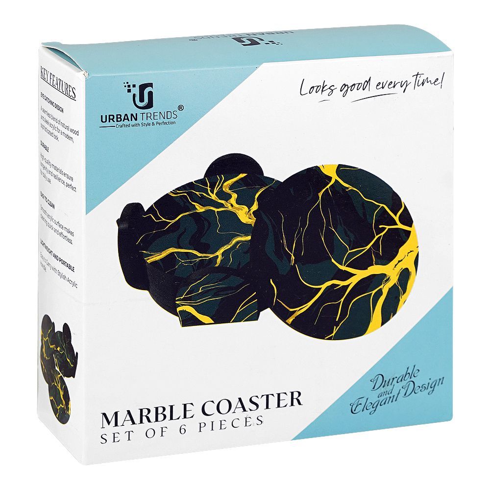 Urban Trends Marble Coaster, 6-Pack